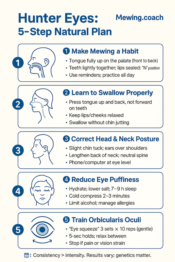 Hunter Eyes: How To Get Them Naturally With Exercises | Mewing.coach