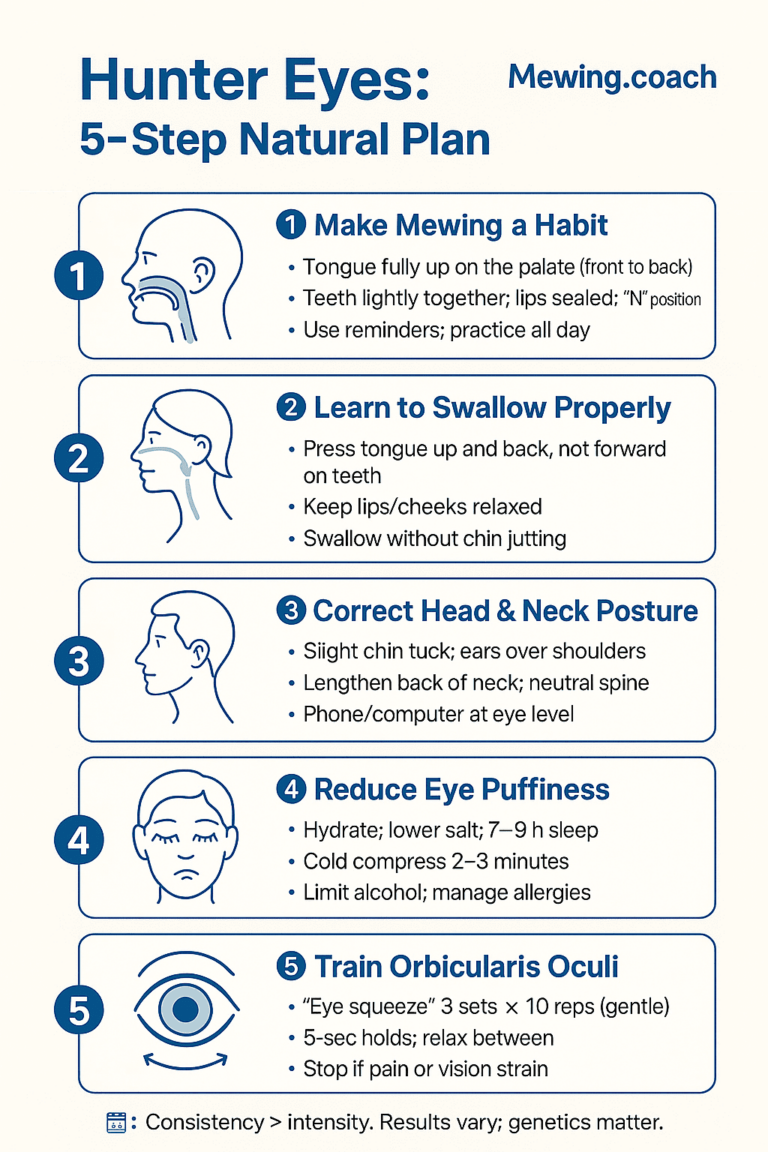 Hunter Eyes: How To Get Them Naturally With Exercises | Mewing.coach